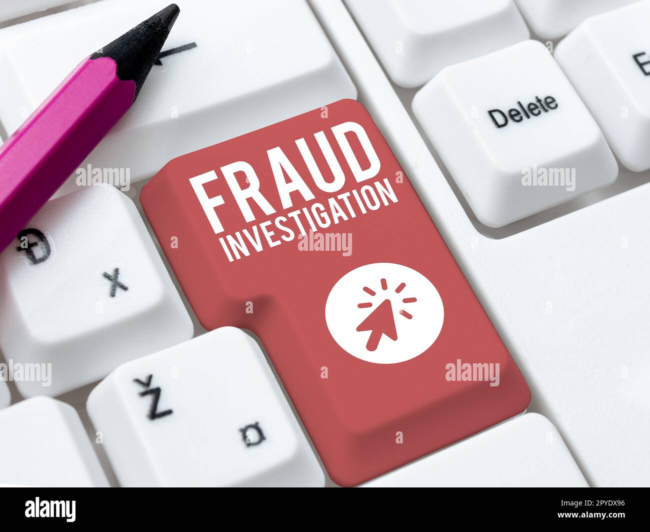 Sign displaying Fraud Investigation. Concept meaning process of ...