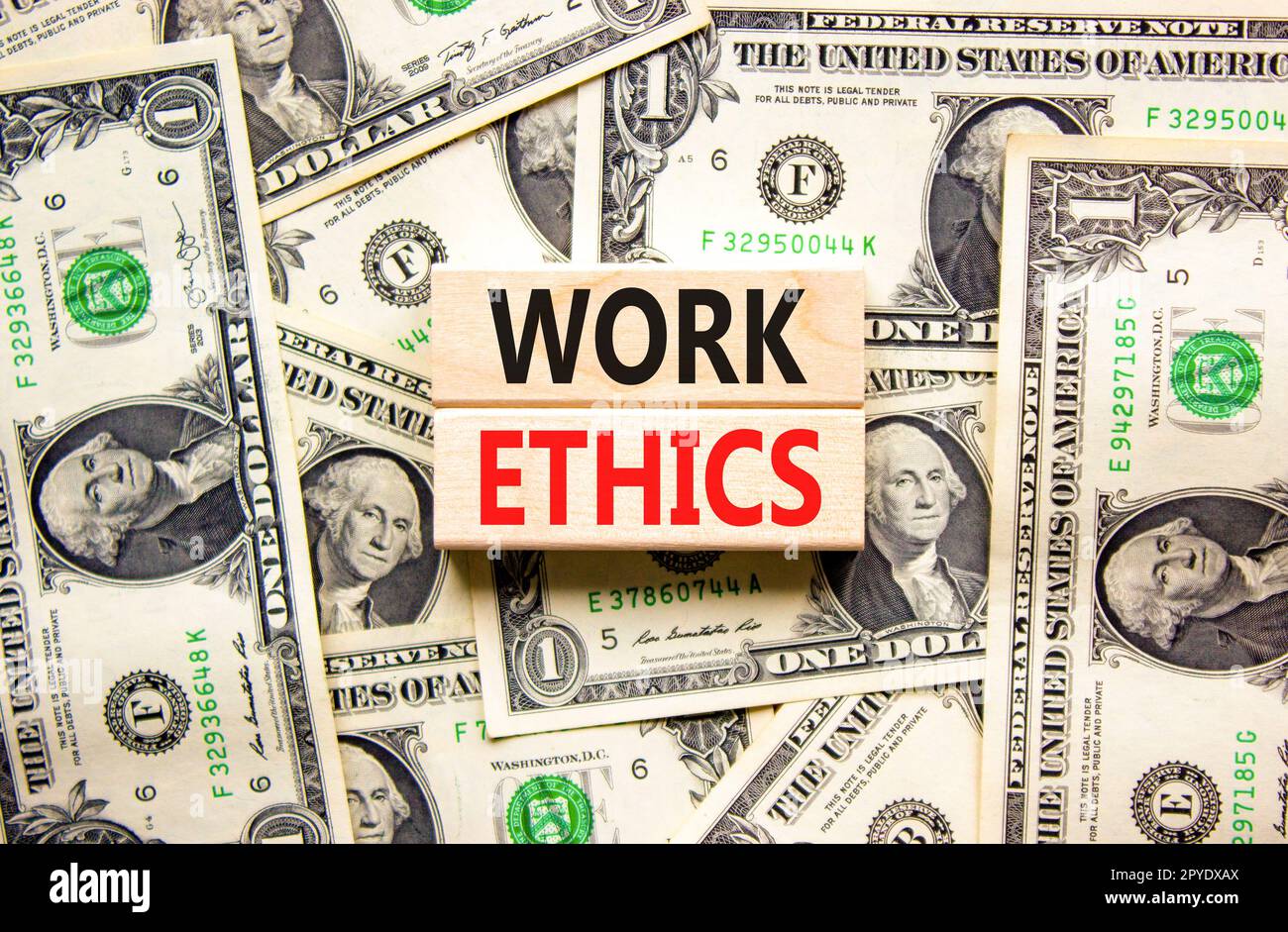 Work ethics symbol. Concept words Work ethics on beautiful wooden block ...