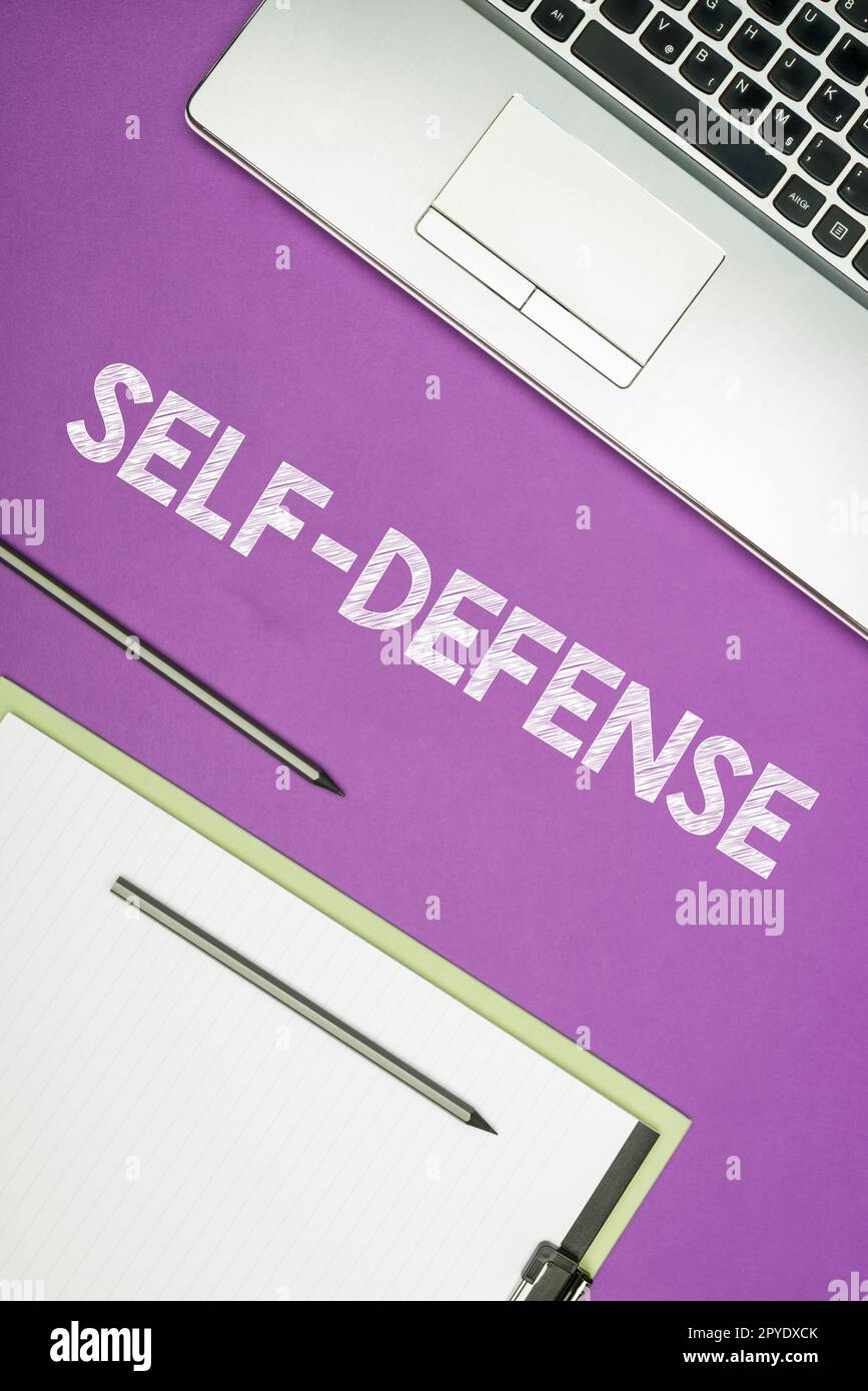 Inspiration showing sign Self Defense. Internet Concept the act of ...
