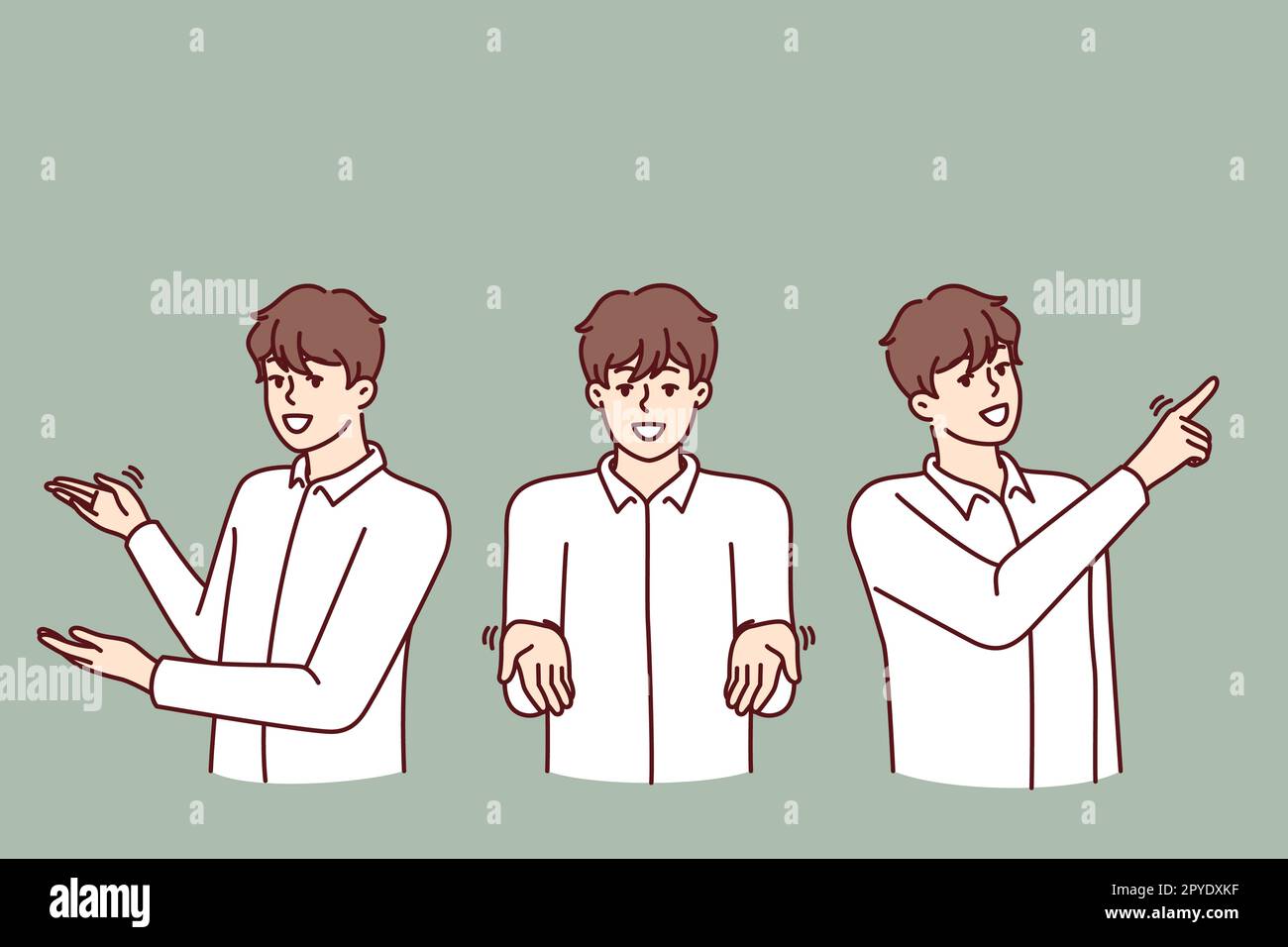 Vector illustration three directions hi-res stock photography and ...