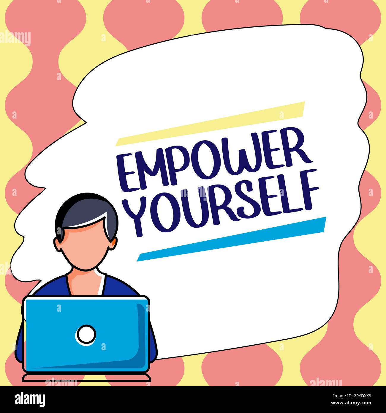 Text caption presenting Empower Yourself. Business showcase taking ... Text caption presenting Empower Yourself. Business showcase taking ...