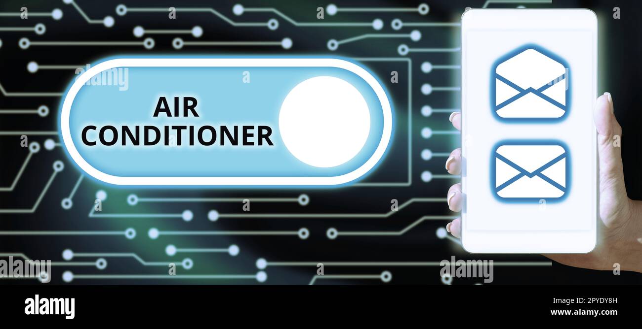 Hand writing sign Air Conditioner. Conceptual photo apparatus for ...