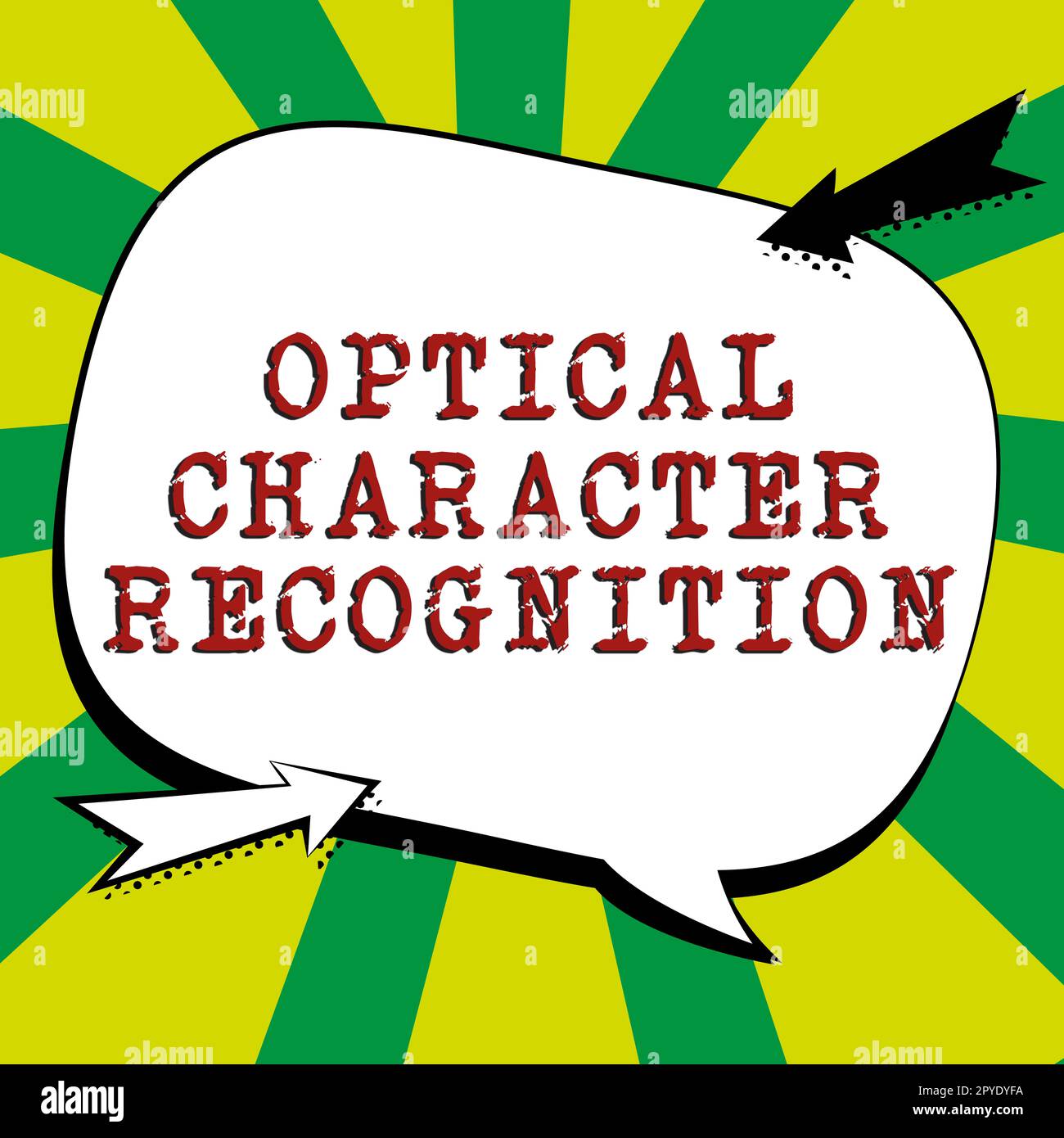 Handwriting text Optical Character Recognition. Business concept the ...