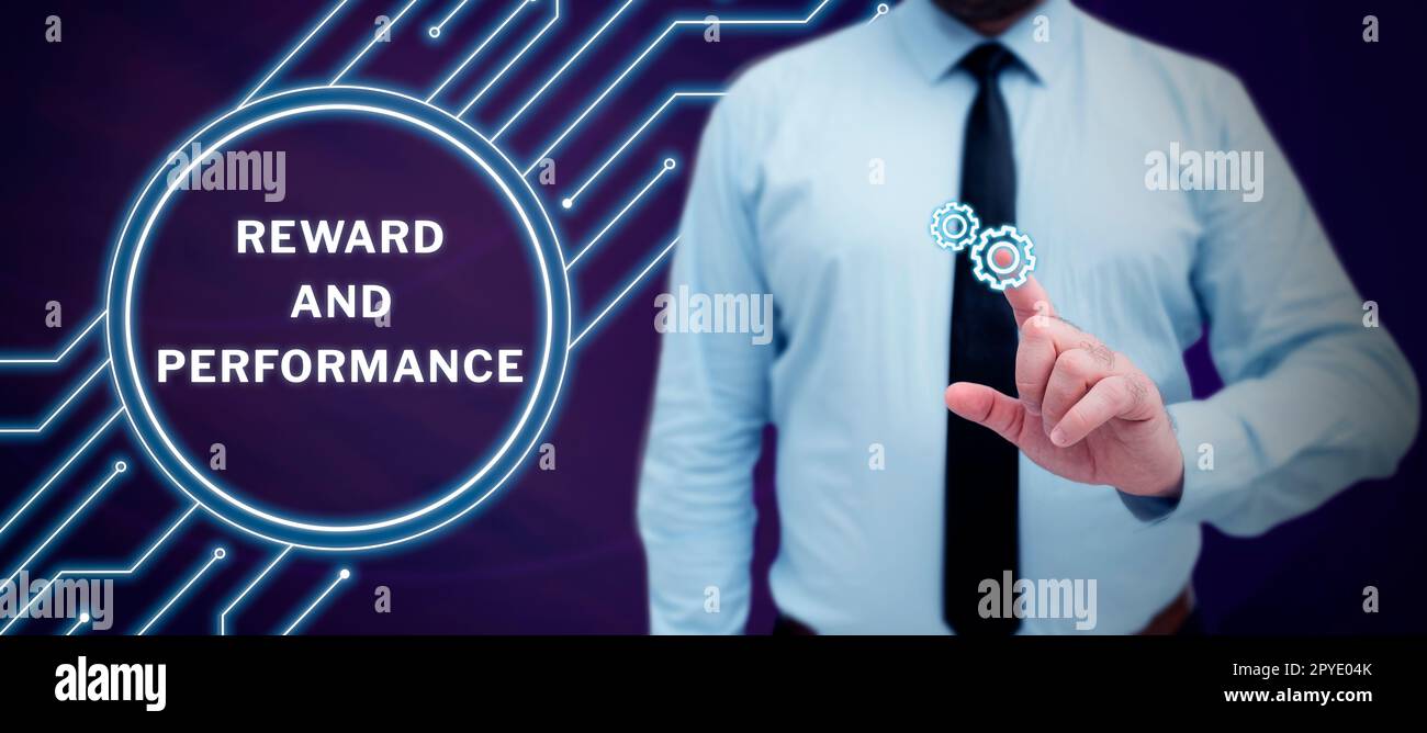 Conceptual display Reward And Performance. Business idea Given in ...