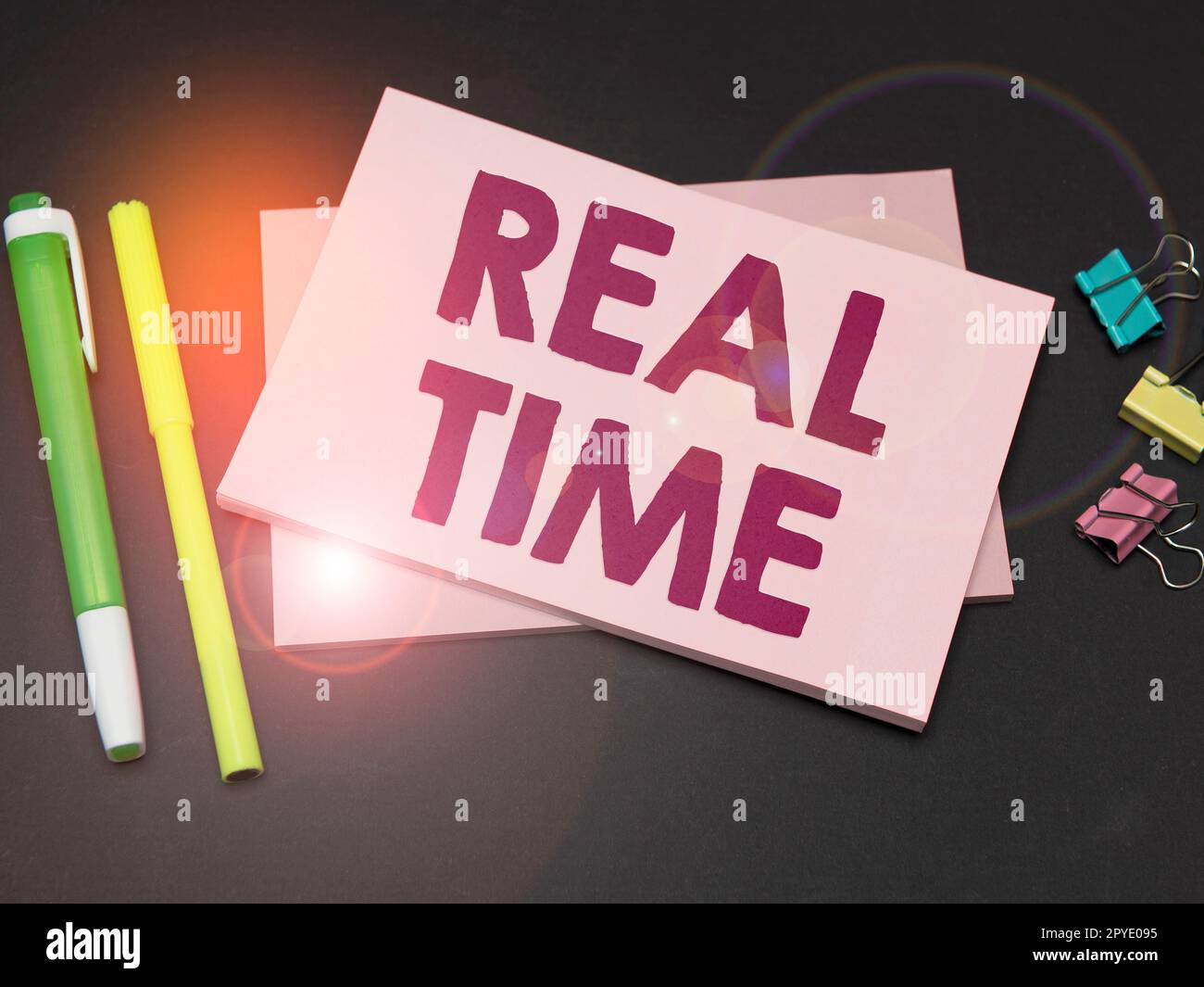 Conceptual display Real Time. Business concept the actual time during ...