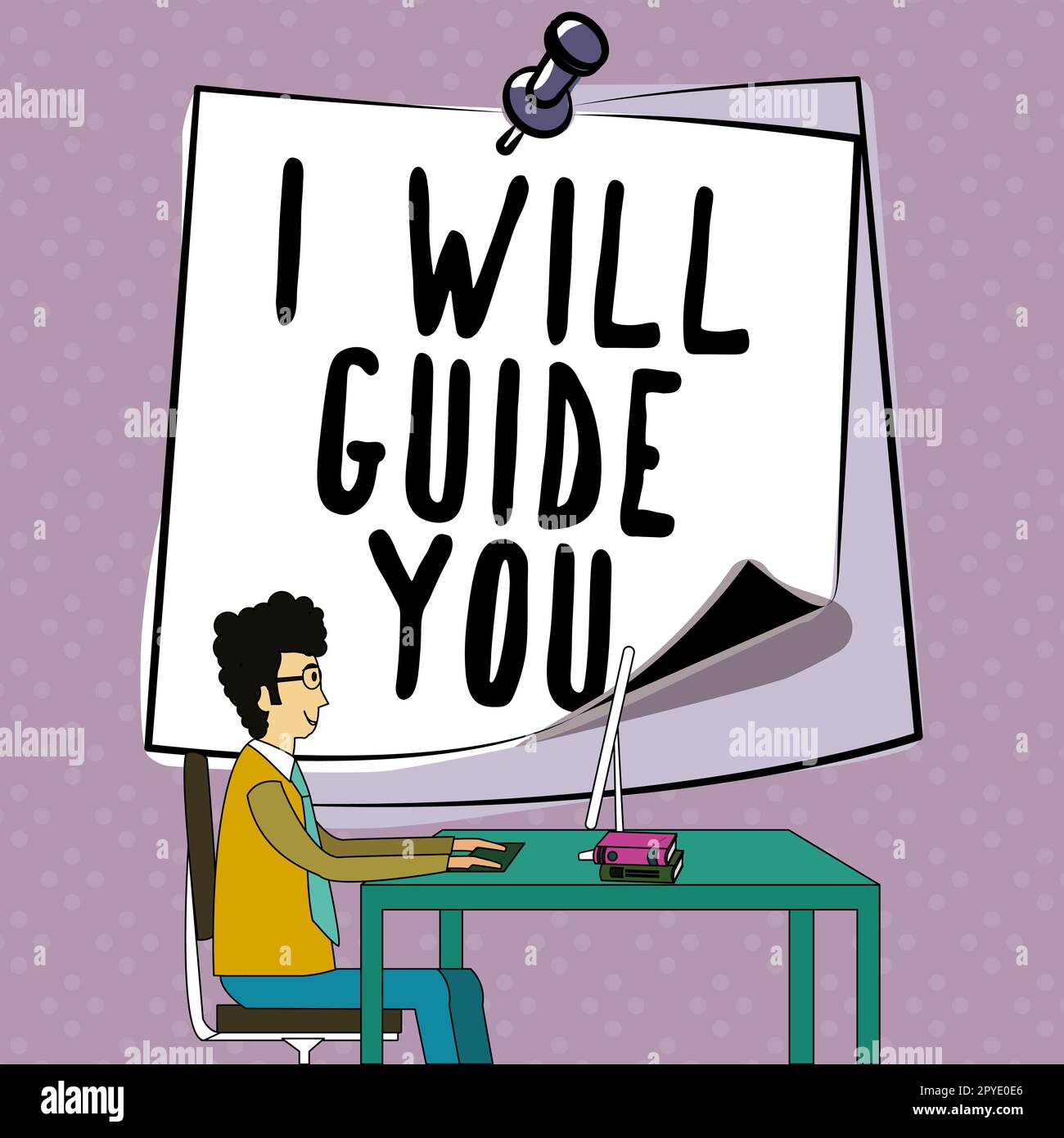 Text sign showing I Will Guide You. Business approach Help showing a ...