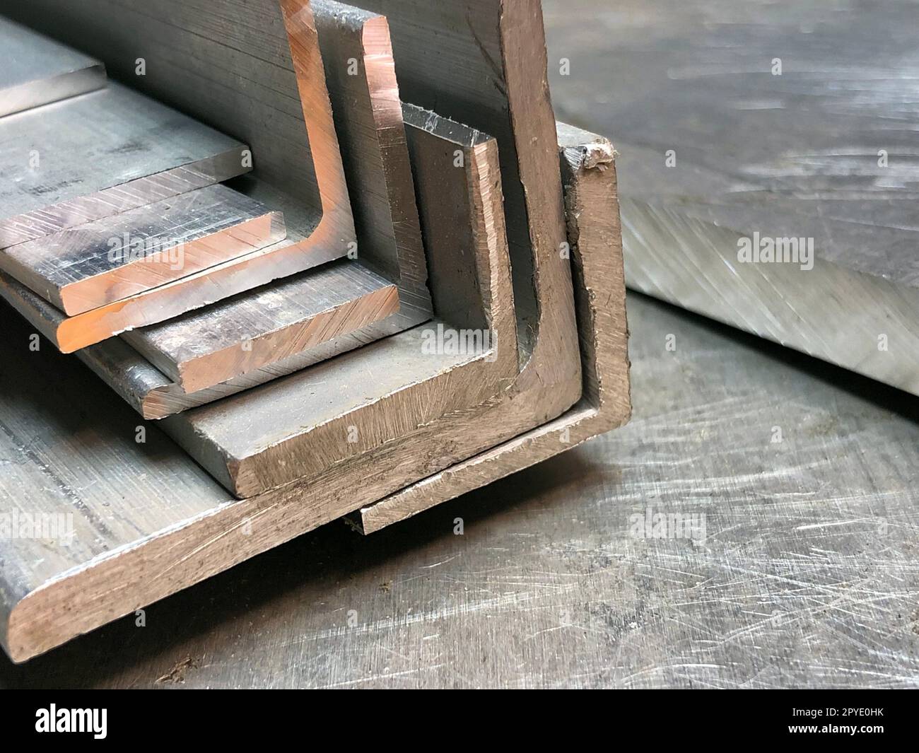 aluminum profile textured rough cut Stock Photo - Alamy