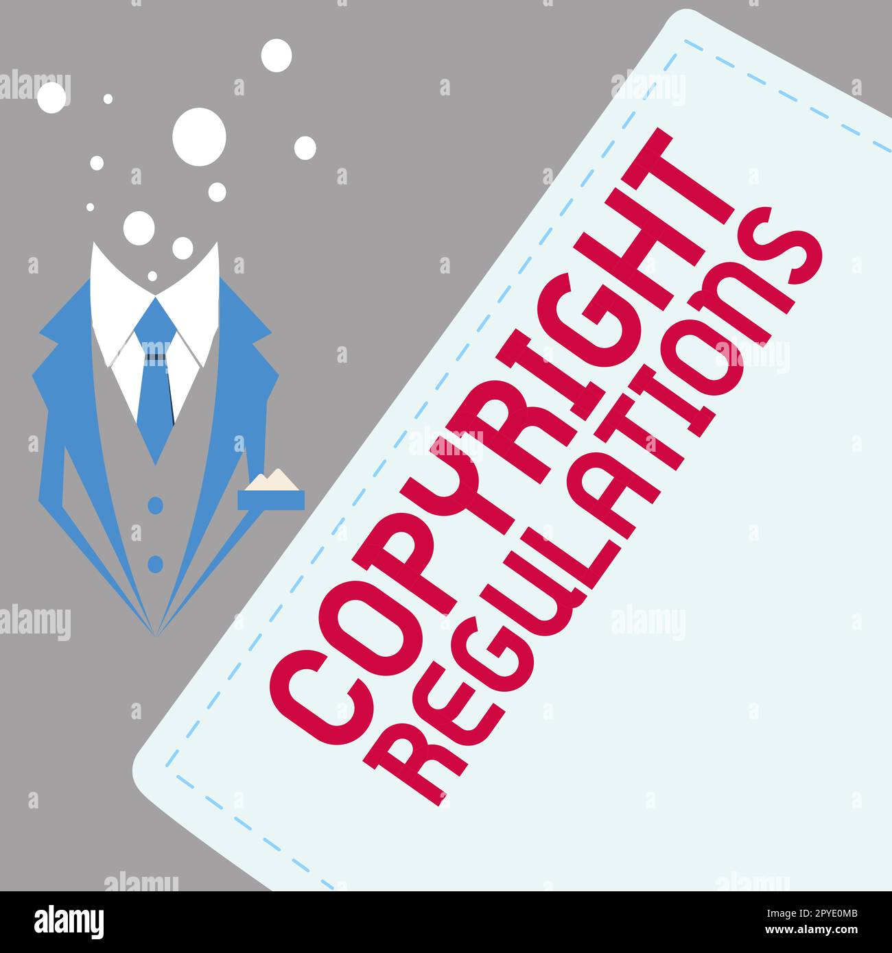 Conceptual display Copyright Regulations. Word Written on body of law ...