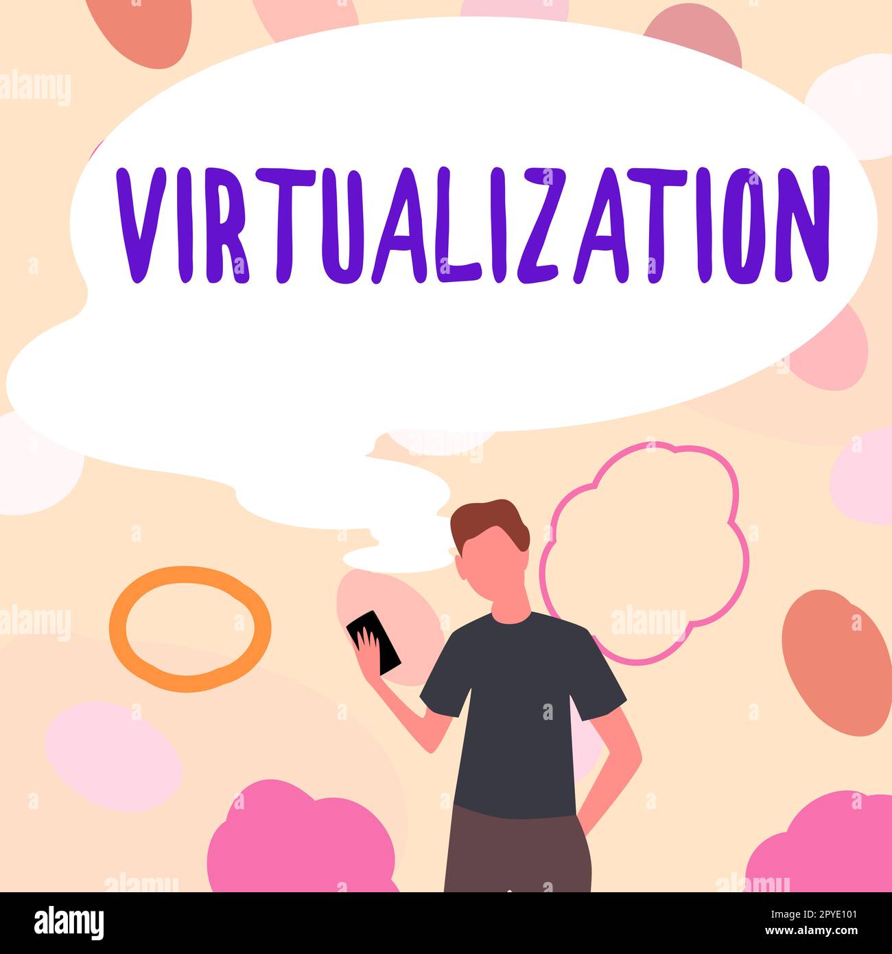 Writing Displaying Text Virtualization Internet Concept Application Of Virtual Environment To