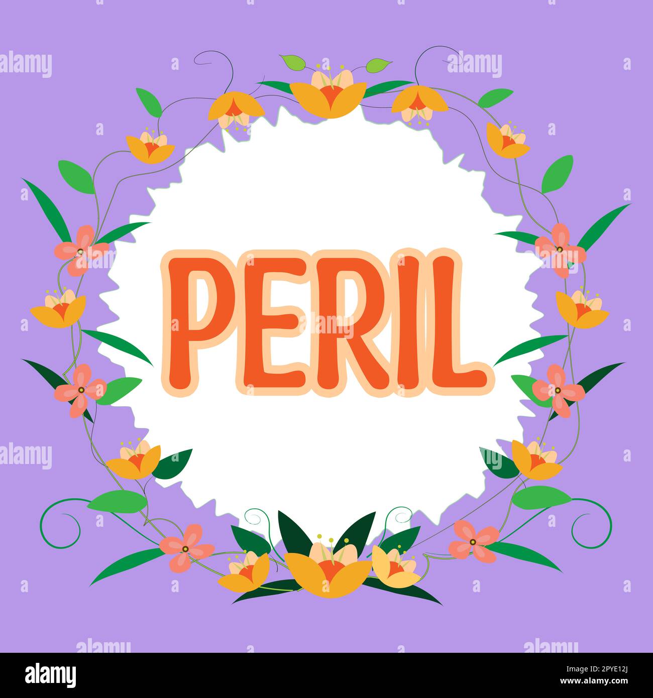 Text showing inspiration Peril. Concept meaning indicates something ...