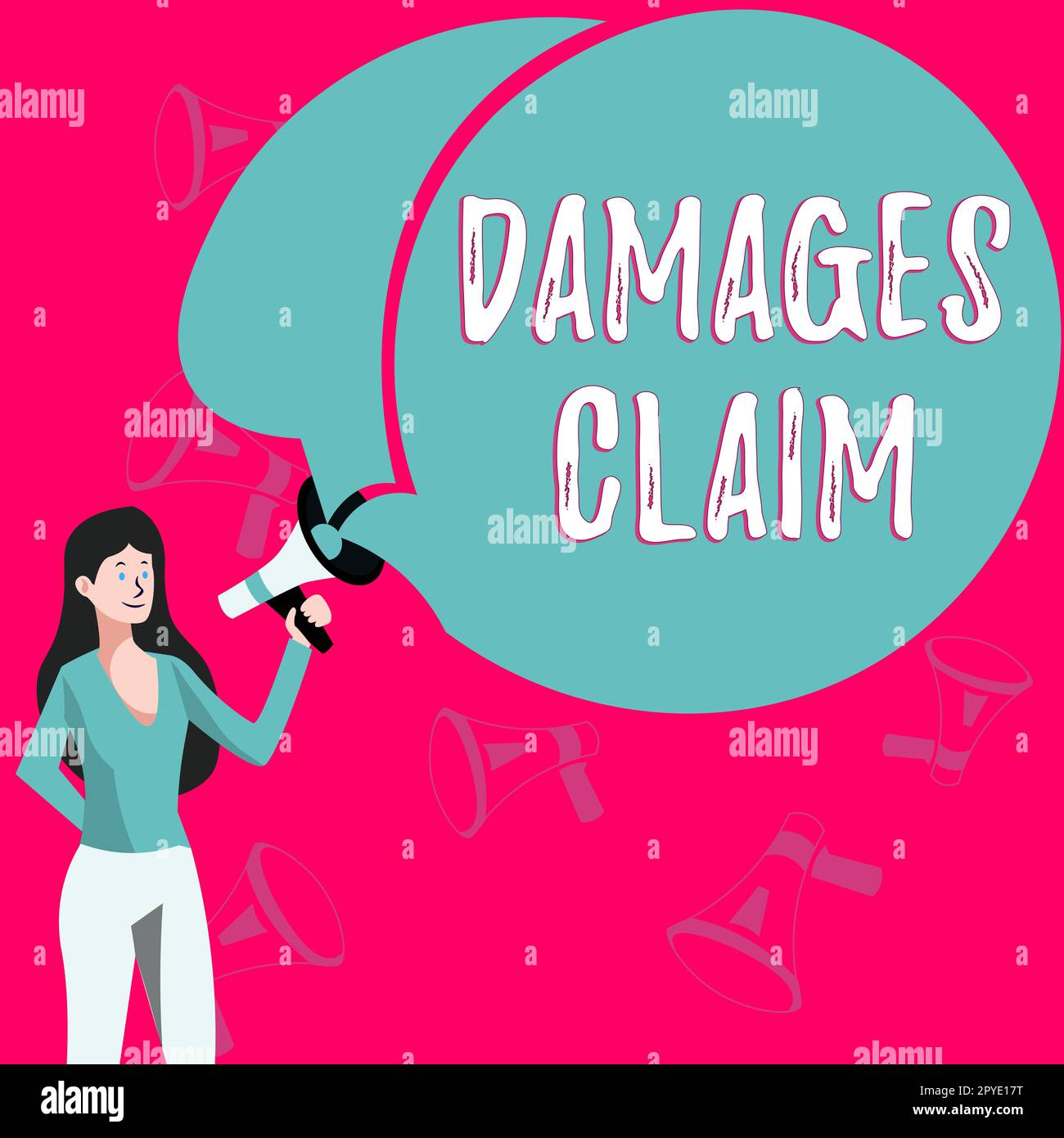 Conceptual display Damages Claim. Business idea Demand Compensation ...