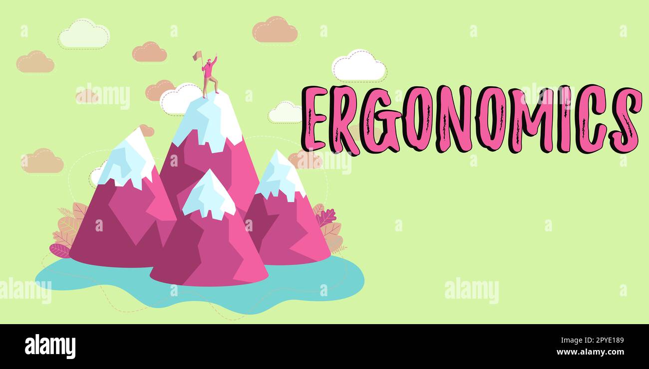 Inspiration showing sign Ergonomics. Business idea fitting or designing ...