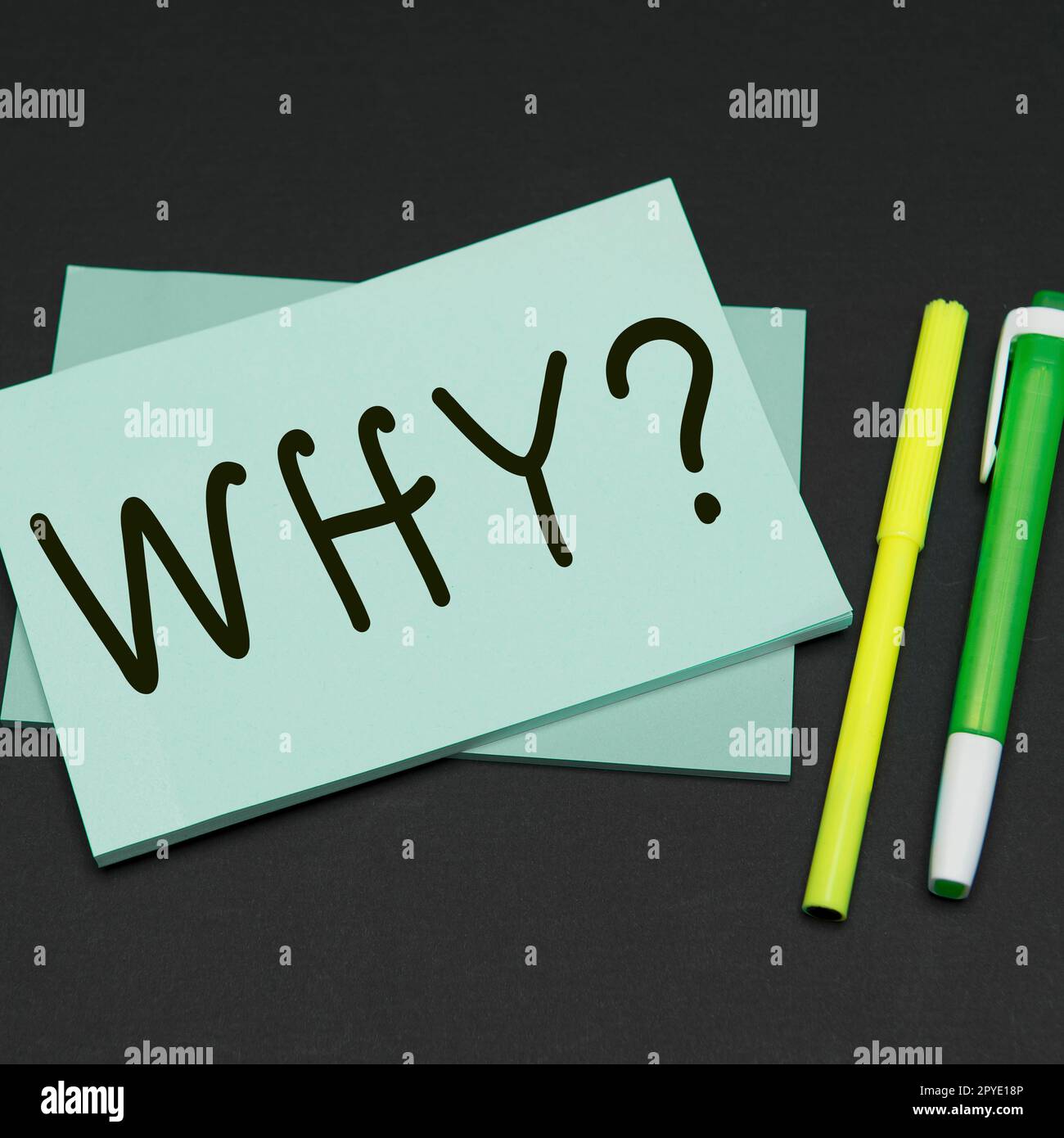 Hand writing sign Why. Business concept Asking for what reason and ...