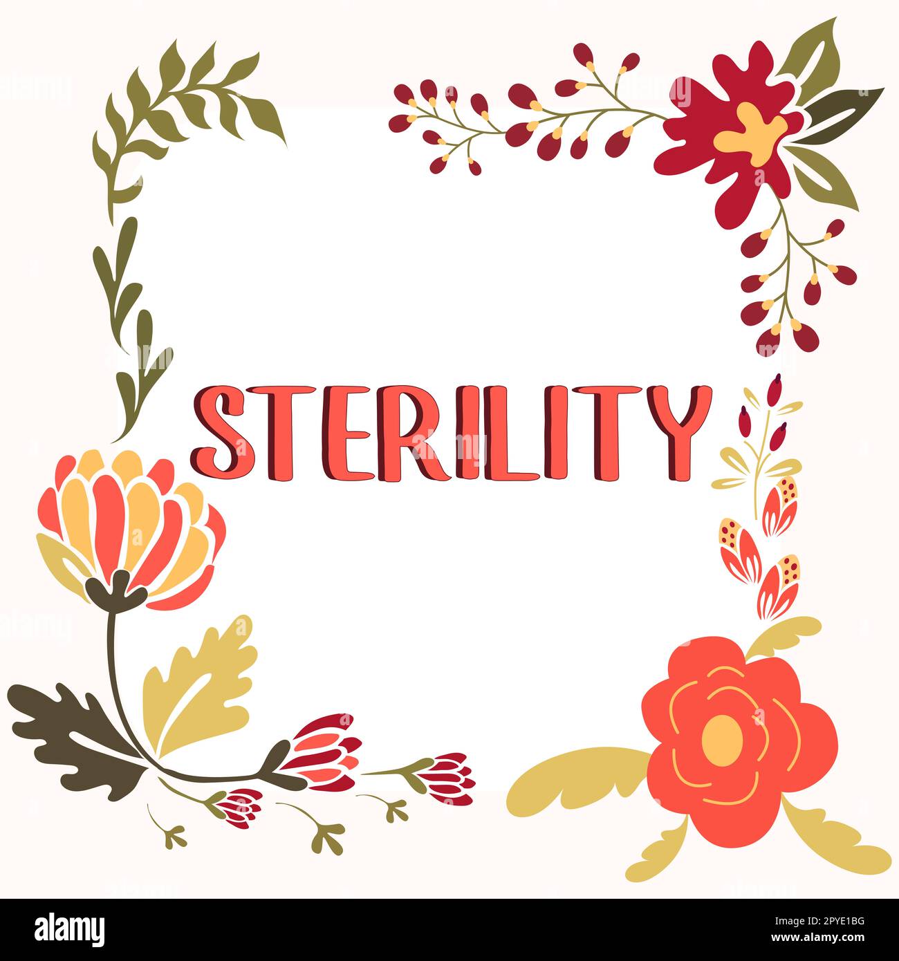 Conceptual display Sterility. Business overview a condition of being ...