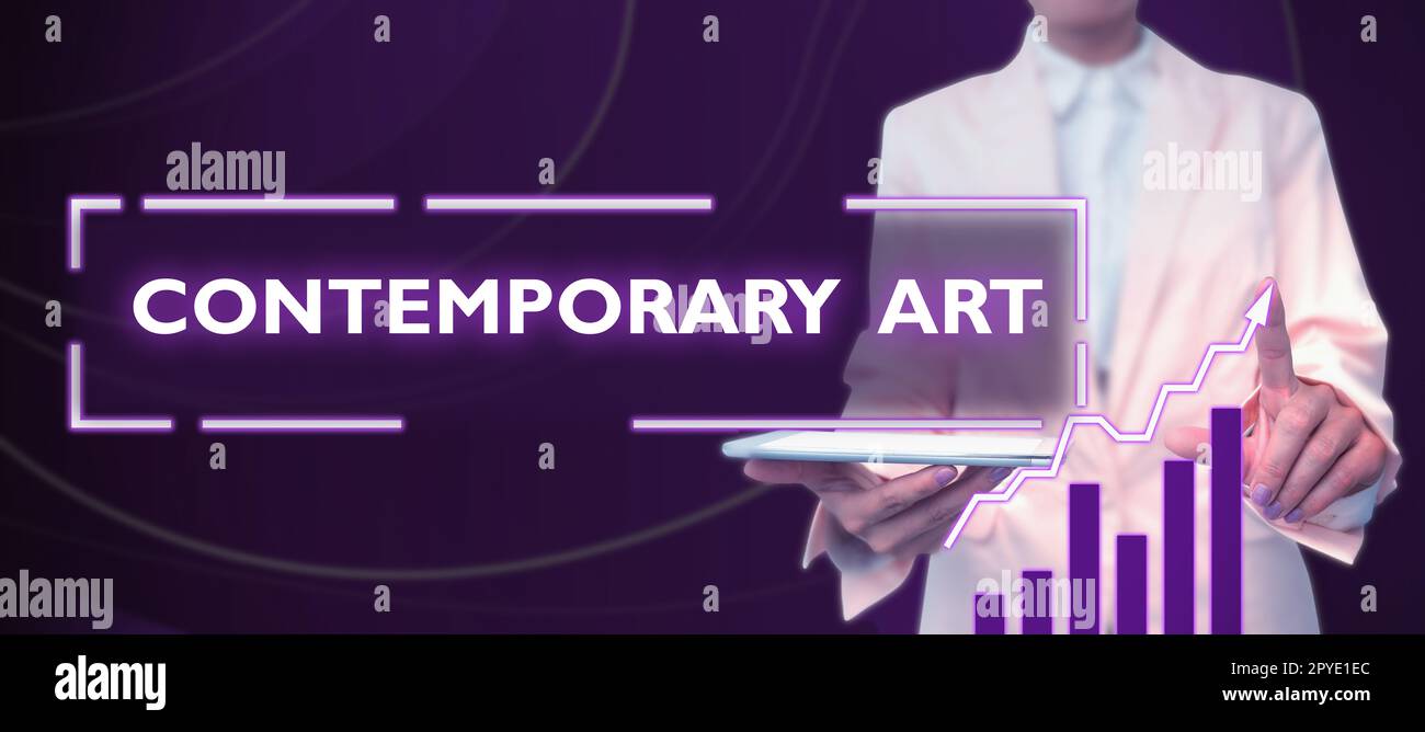 Inspiration showing sign Contemporary Art. Word for made today by ...