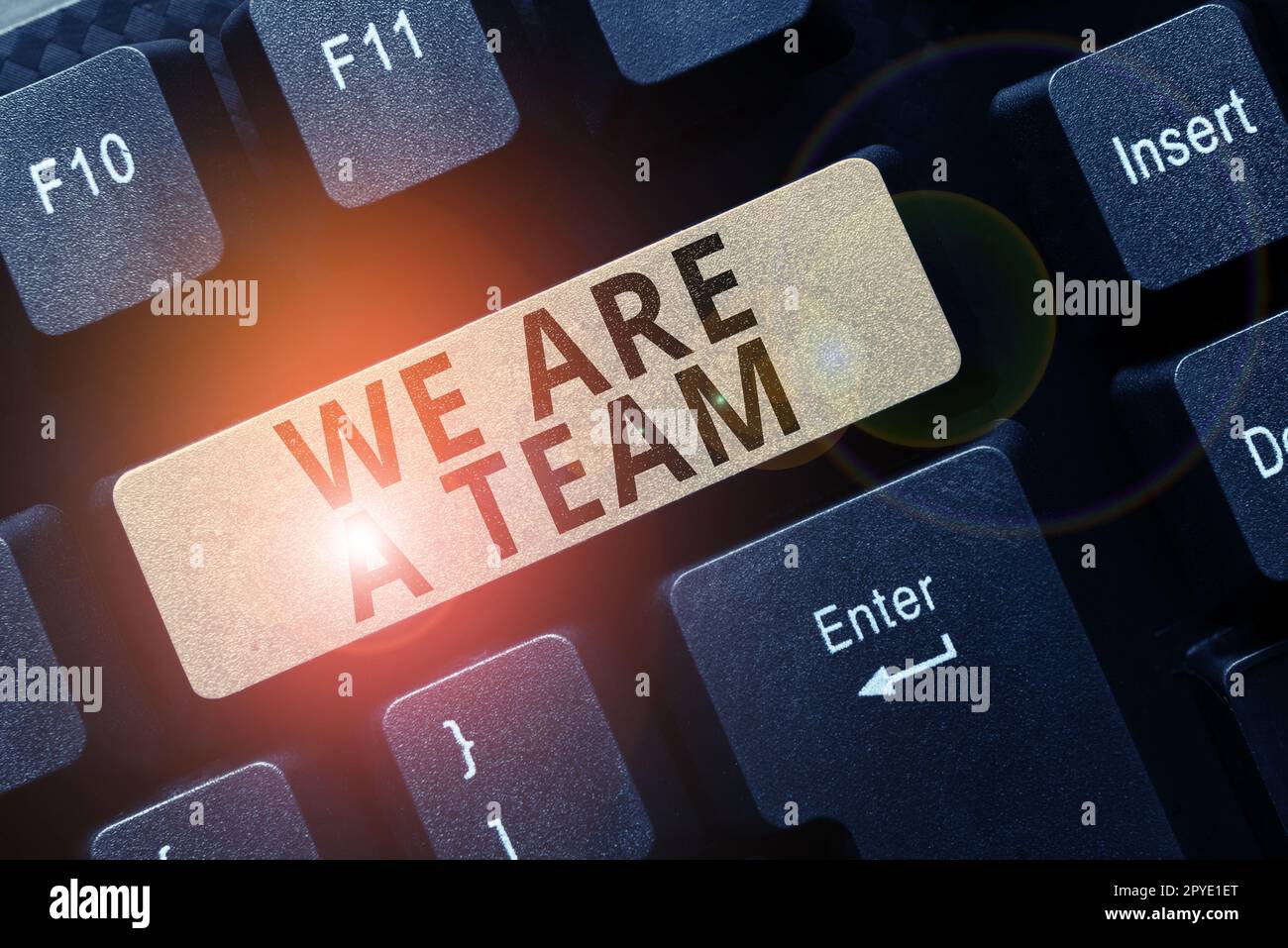 Sign displaying We Are A Team. Business approach work together to ...