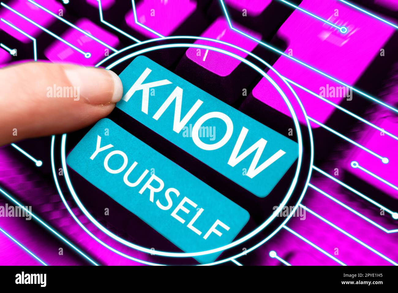 Handwriting text Know Yourself. Concept meaning Find You Understanding ...