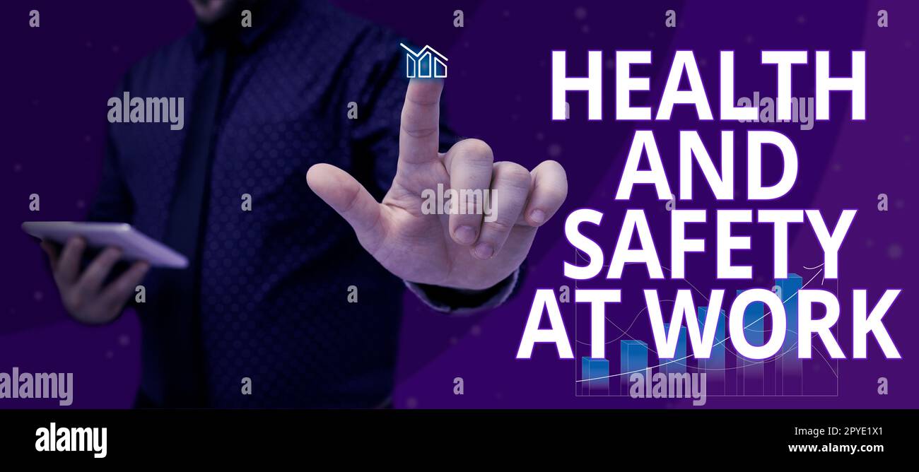 Handwriting text Health And Safety At Work. Business concept Secure ...