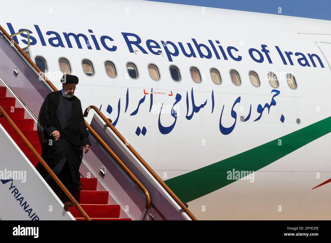 Damascus, Syria. 3rd May, 2023. Iranian President EBRAHIM RAISI leaving ...