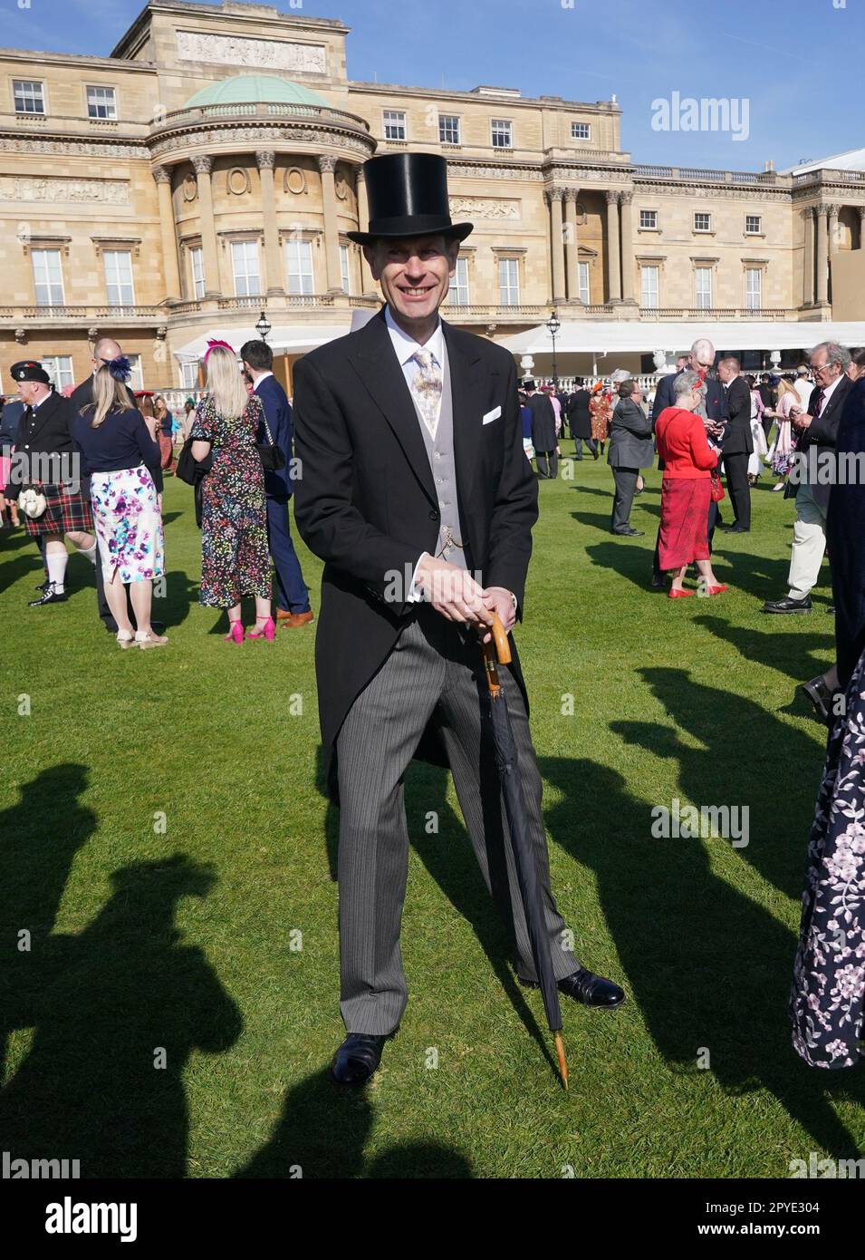 The Duke of Edinburgh attending a Garden Party at Buckingham Palace ...