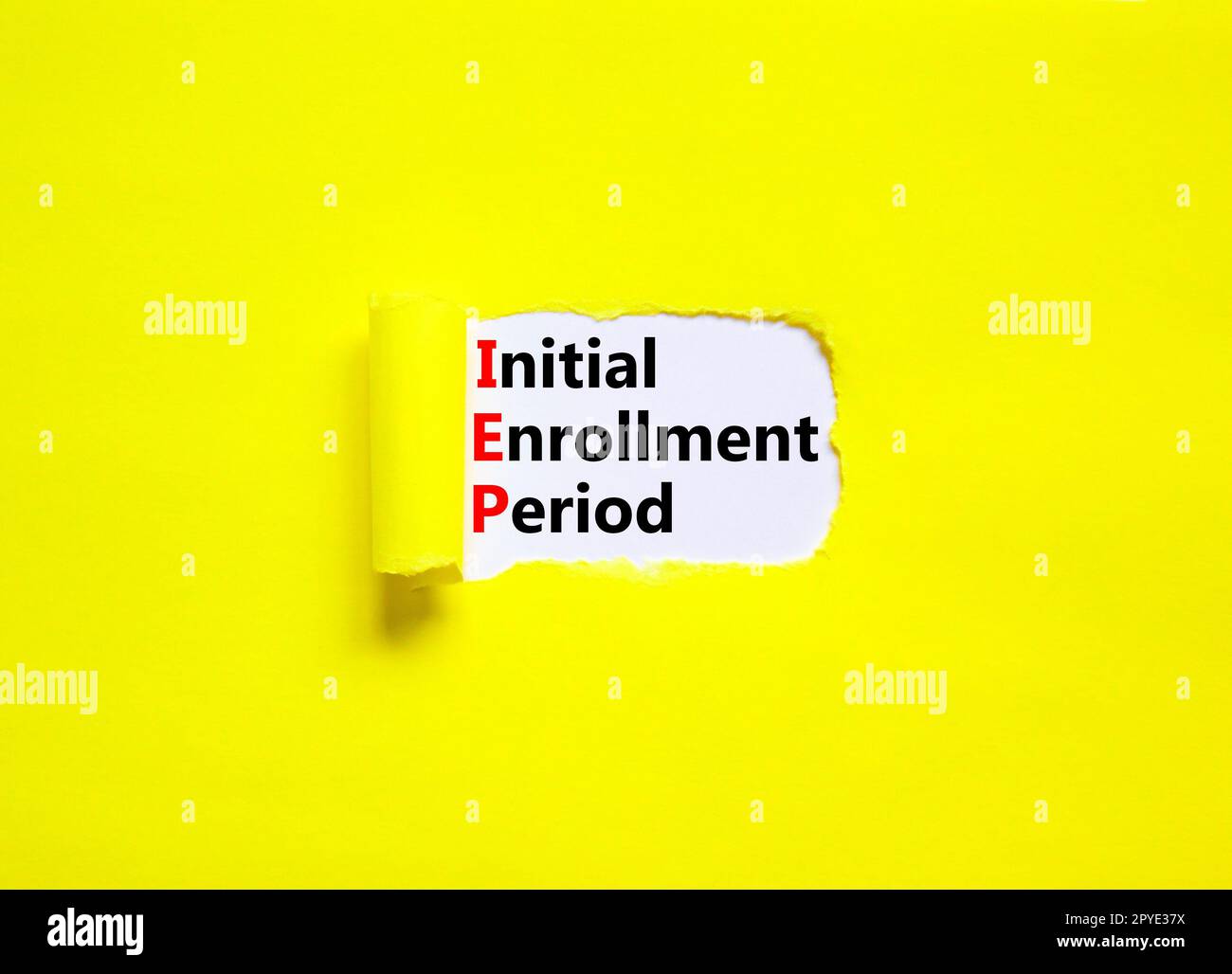 IEP symbol. Concept words IEP Initial enrollment period on beautiful ...