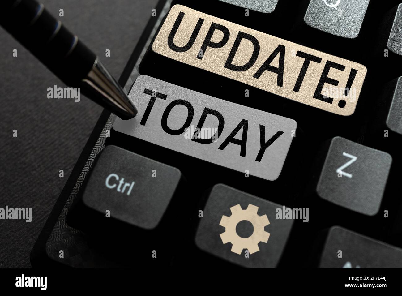 Conceptual caption Update. Business concept Make something more modern Adding new facts Changing ...