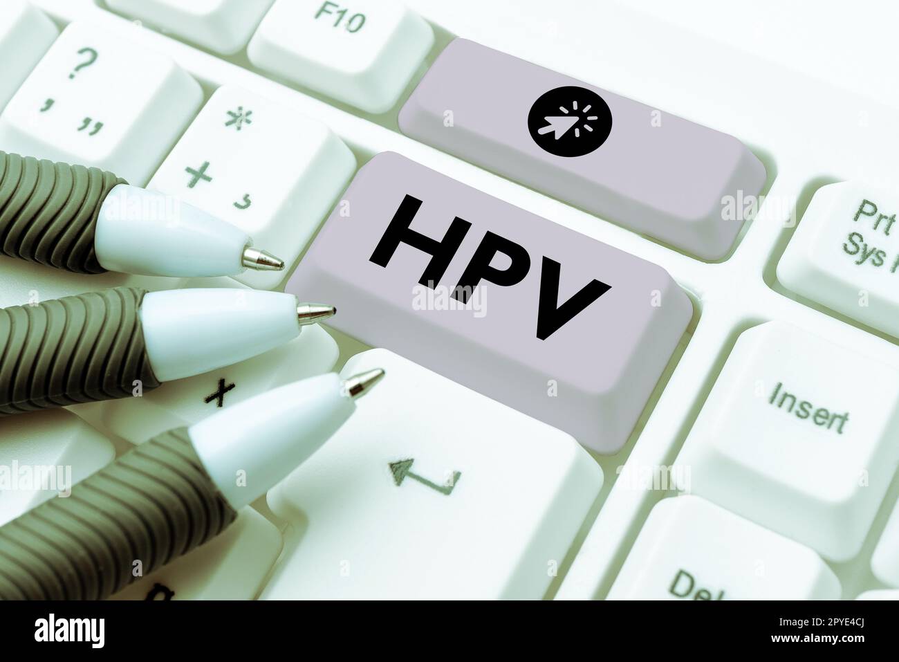 Text sign showing Hpv. Word for Group of viruses that affect your skin ...