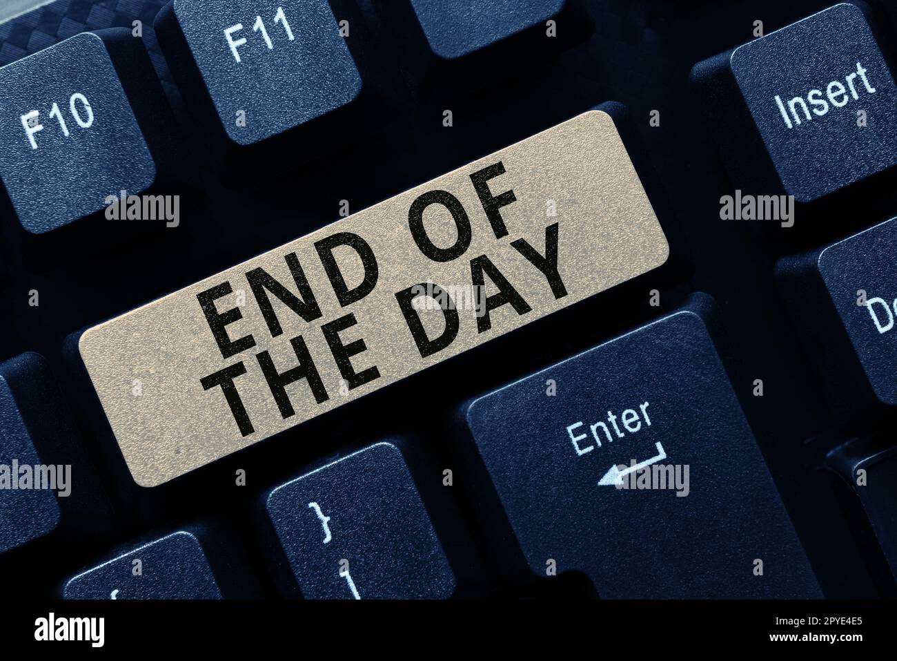 Inspiration showing sign End Of The Day. Internet Concept finishing ...