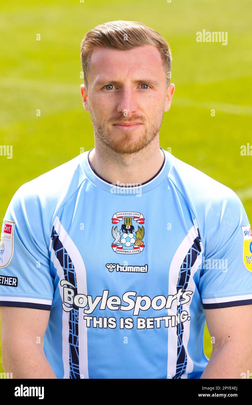 Coventry City's Jamie Allen during a Coventry City photocall held at Ryton Training Ground ...