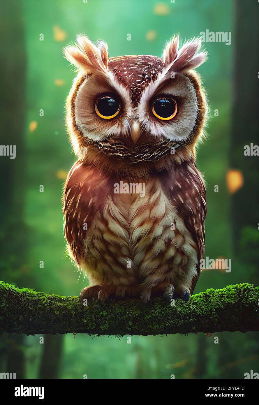 Beautiful owl artwork hi-res stock photography and images - Alamy