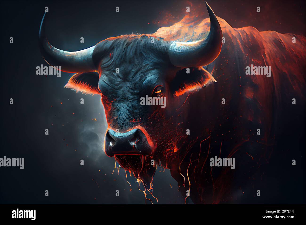Ferocious aggressive bull Stock Photo - Alamy