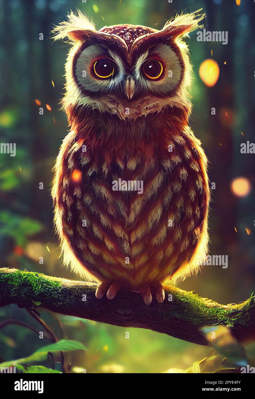 Adorable owl artwork hi-res stock photography and images - Alamy