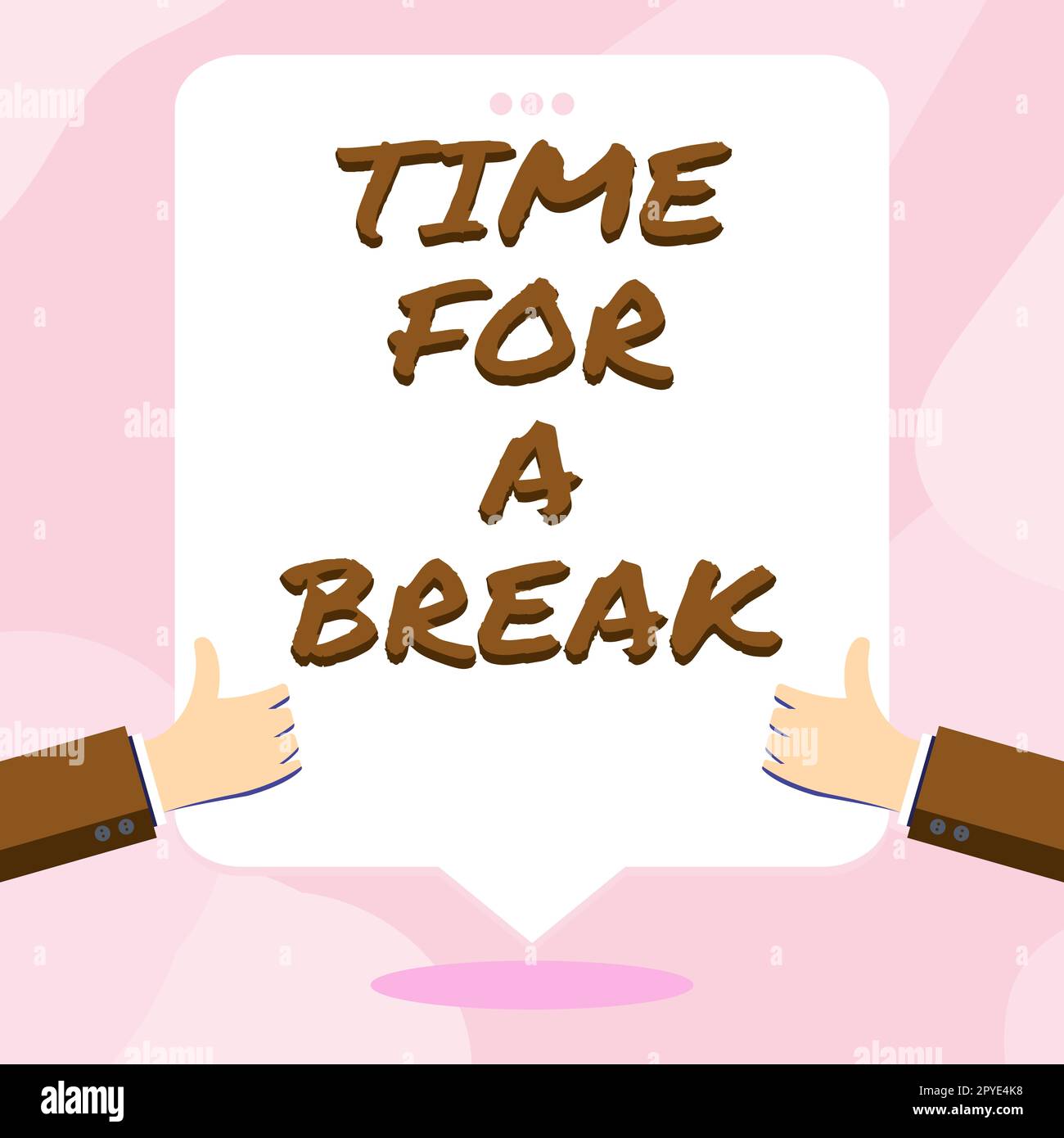 Text showing inspiration Time For A Break. Business idea a schedule ...