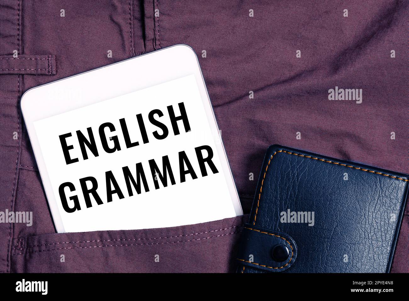 Hand writing sign English Grammar. Word for courses cover all levels of ...