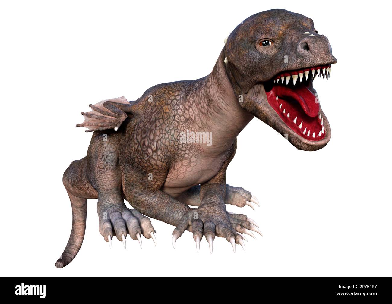 3D rendering of a fantasy dragon isolated on white background Stock ...