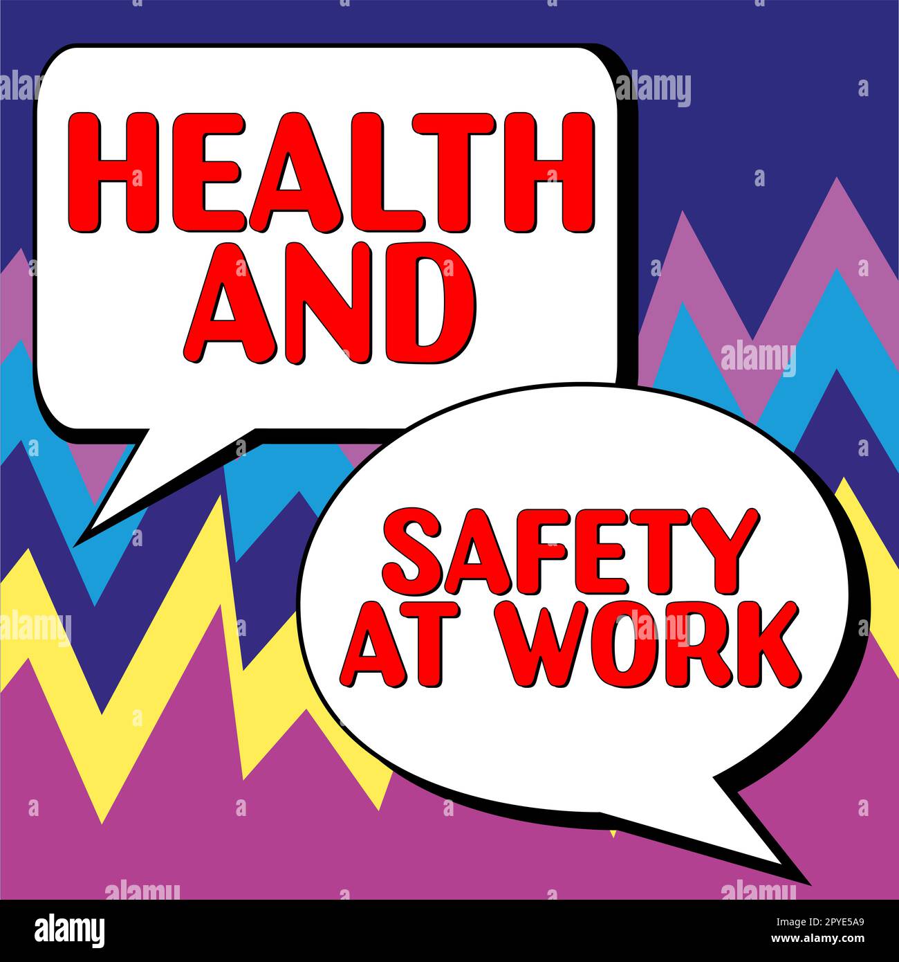 Conceptual caption Health And Safety At Work. Business concept Secure ...