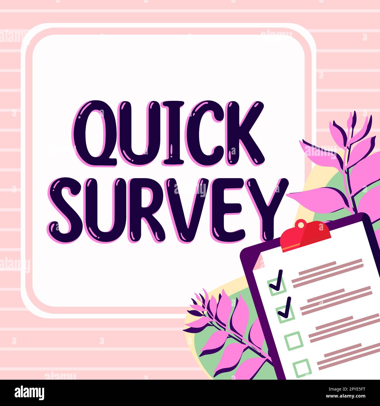 Conceptual caption Quick Survey. Business approach Conduct fast check ...