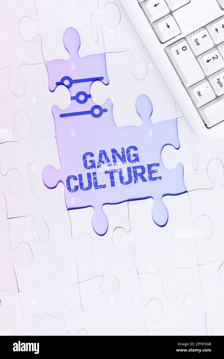 Sign displaying Gang Culture. Business showcase particular organization ...