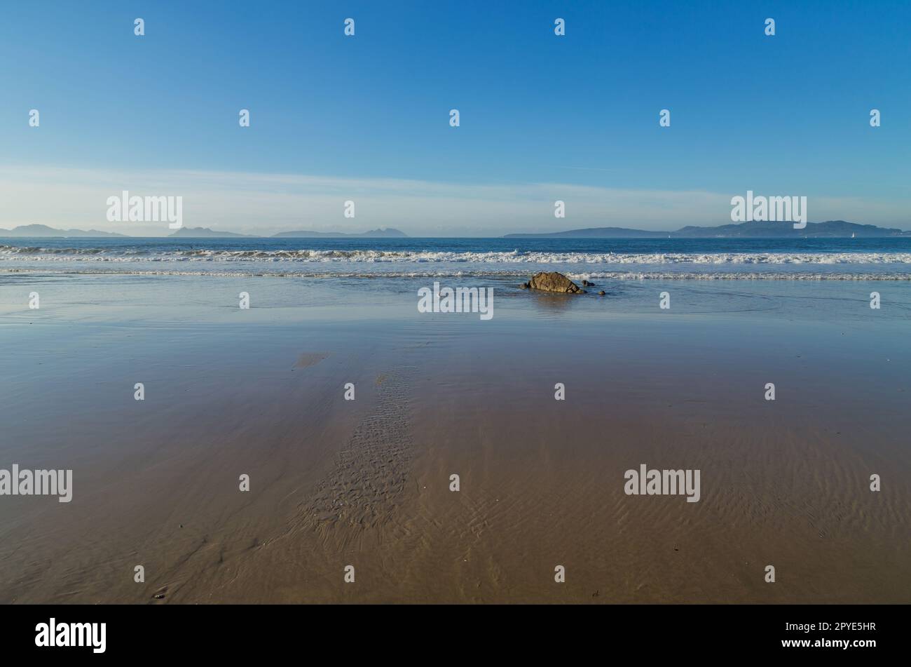 Samil beach in Vigo Stock Photo - Alamy
