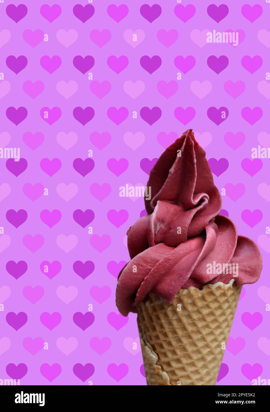 An Ice Cream Cone With Soft Ice Cream Waffle Ice Cream An Ice Cream