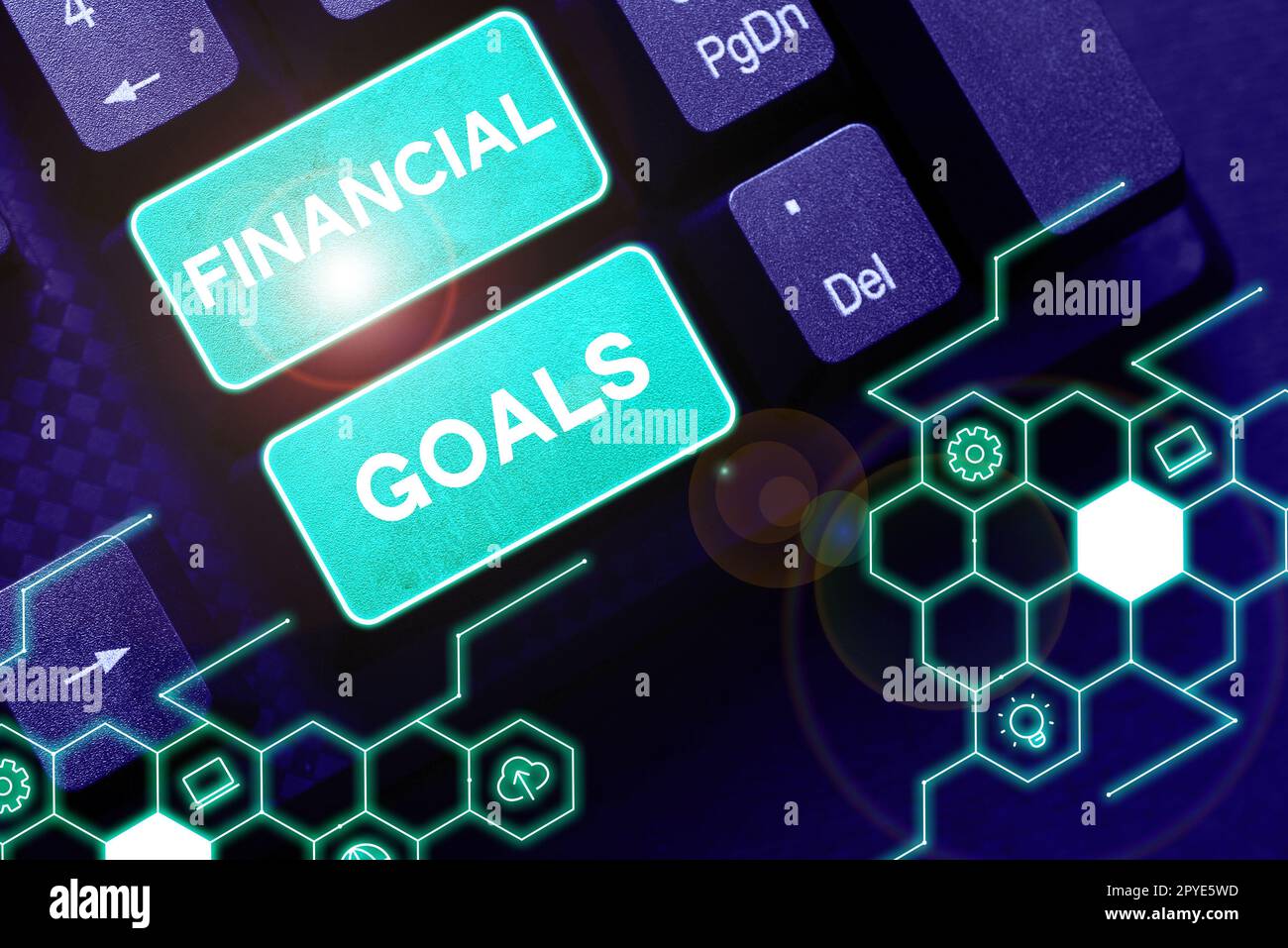 Sign displaying Financial Goals. Business concept targets usually ...