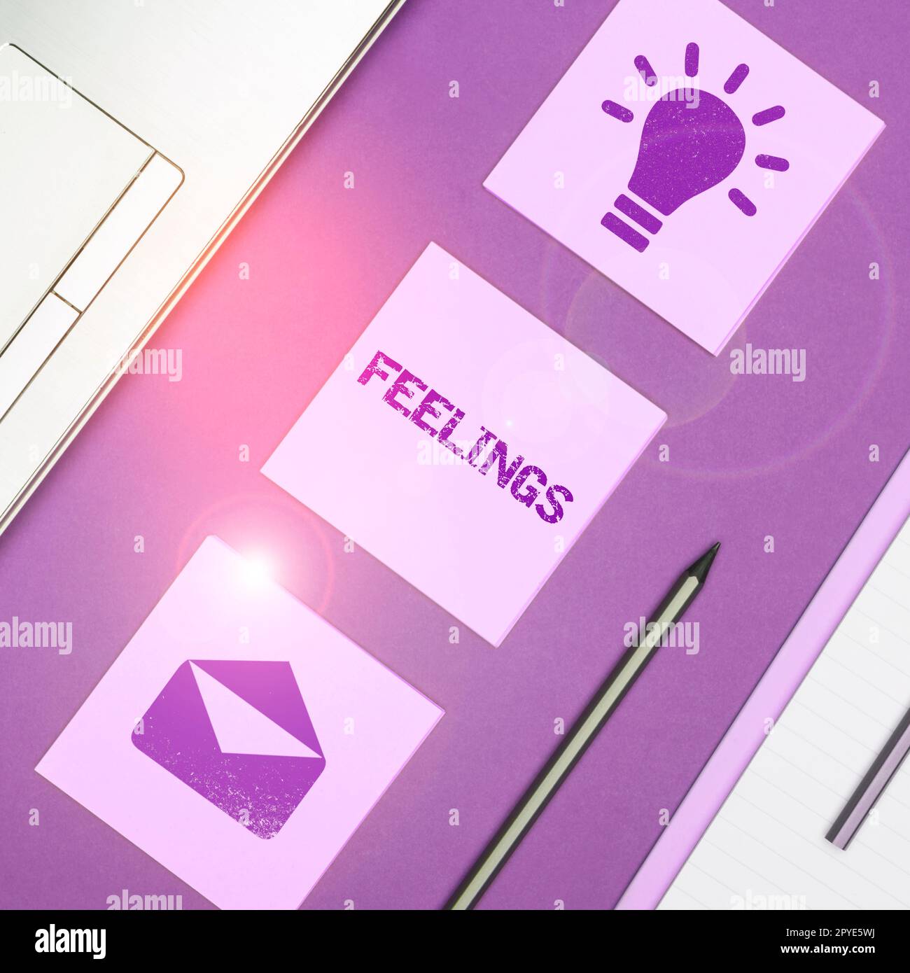 Handwriting text Feelings. Internet Concept causing happy positive ...