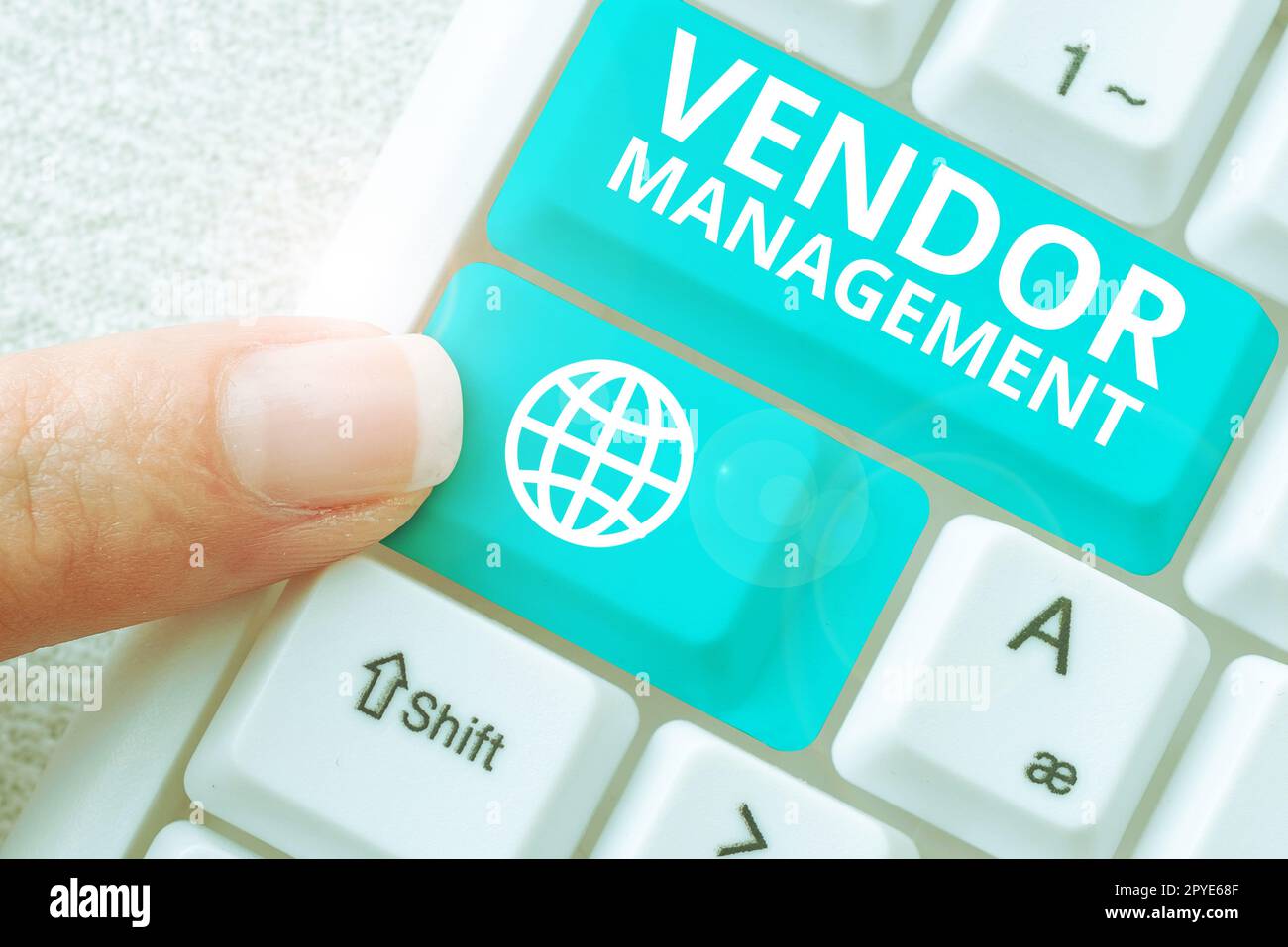 Handwriting text Vendor Management. Internet Concept activities ...