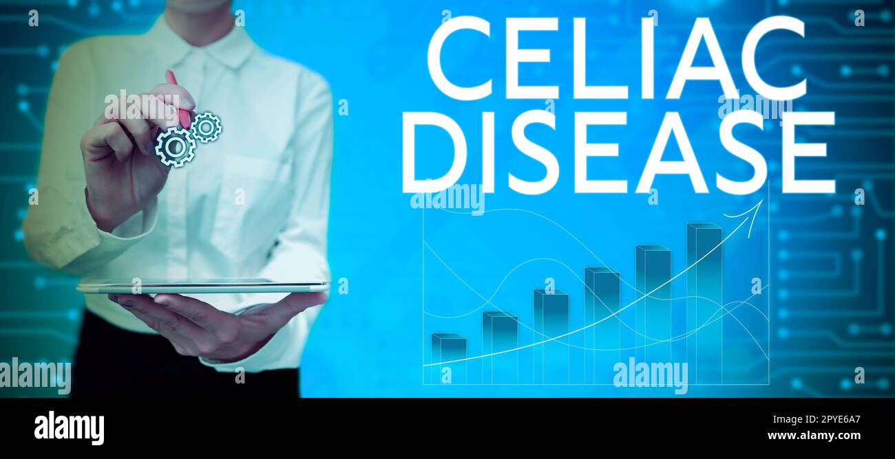 Writing displaying text Celiac Disease. Business idea Small intestine ...