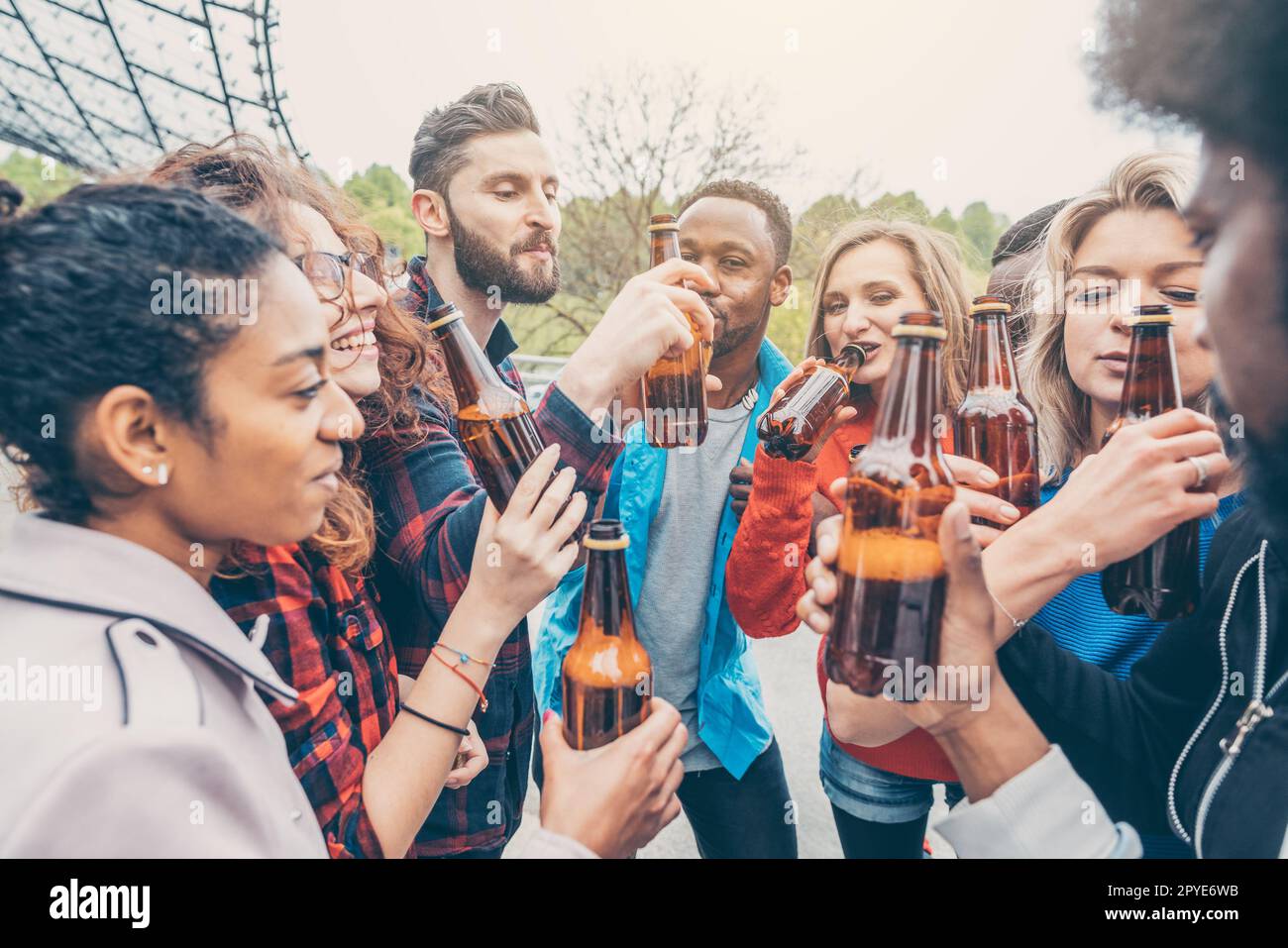 Friends having beer together hi-res stock photography and images - Alamy