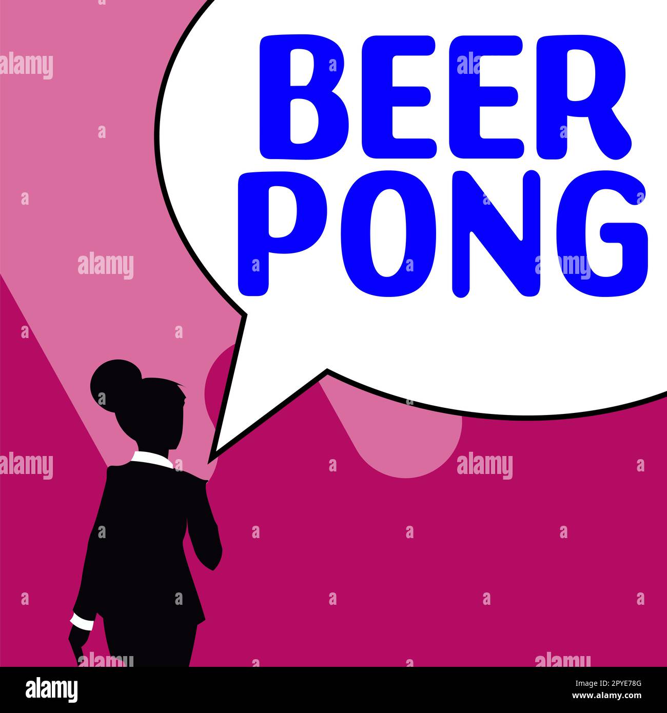 Hand writing sign Beer Pong. Concept meaning a game with a set of beer ...