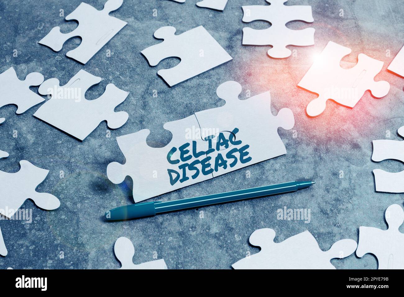 Text sign showing Celiac Disease. Word Written on Small intestine is ...