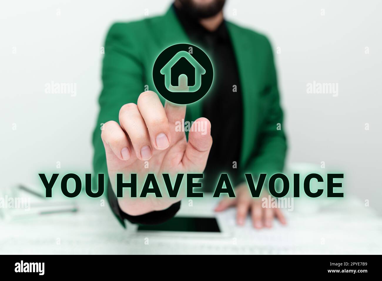 Text showing inspiration You Have A Voice. Business showcase speak ...