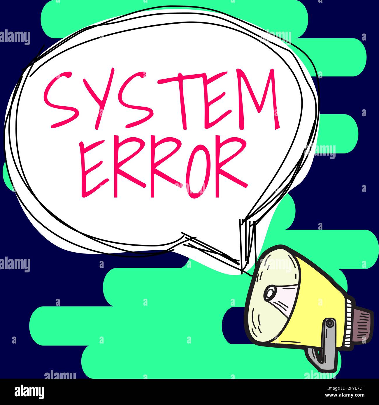 Text sign showing System Error. Internet Concept Technological failure Software collapse crash ...