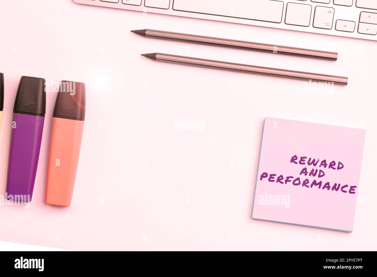 Writing Displaying Text Reward And Performance Business Idea Given In Recognition Of Service